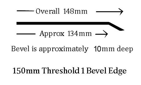 Satin Stainless Steel Threshold Strip 1 Bevel 150x1250mm – Door ...
