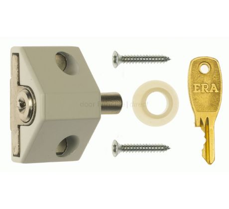 Era Patio Door Lock White – Door Furniture Direct