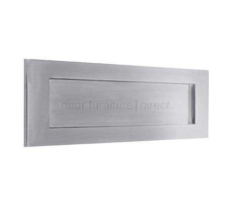 Satin Chrome Horizontal Letter Box 278x95mm – Door Furniture Direct