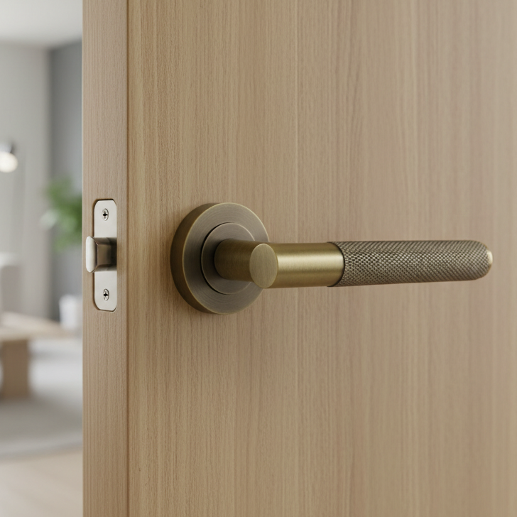 Lagos Antique Brass Door Handle Pack – Door Furniture Direct