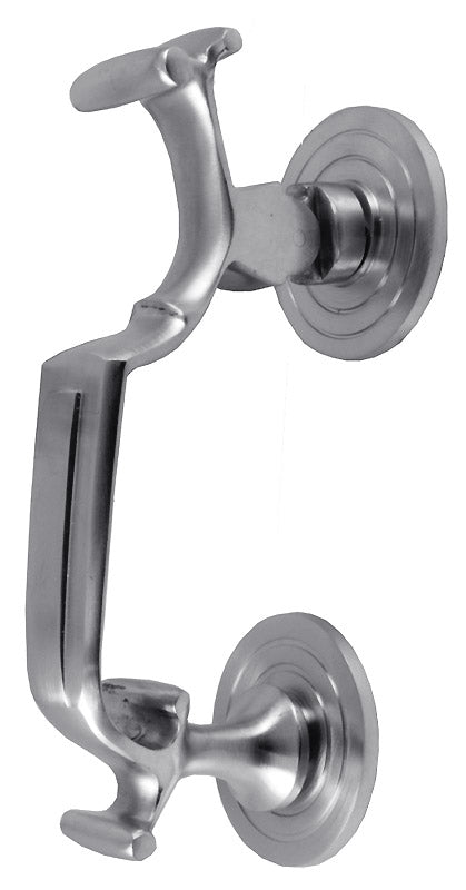 Satin Chrome Doctor Front Door Knocker 7.5in (193mm) – Door Furniture ...