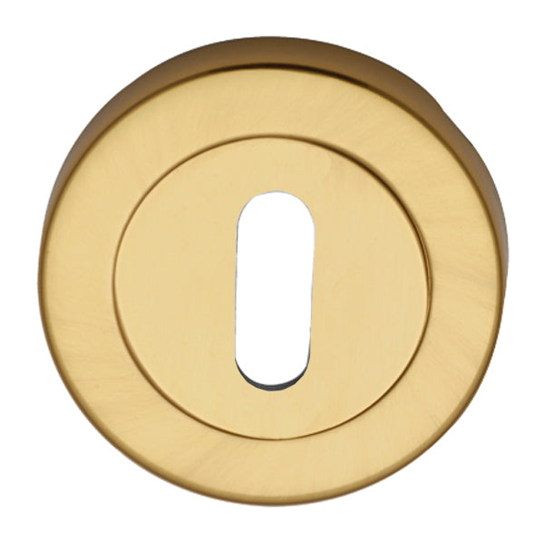 Polished Brass Round Key Hole Escutcheon 53mm – Door Furniture Direct