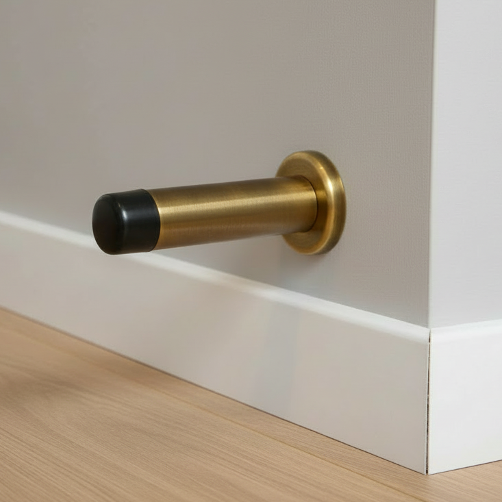 Heritage V1192 Antique Brass Projection Door Stop 76mm – Door Furniture ...