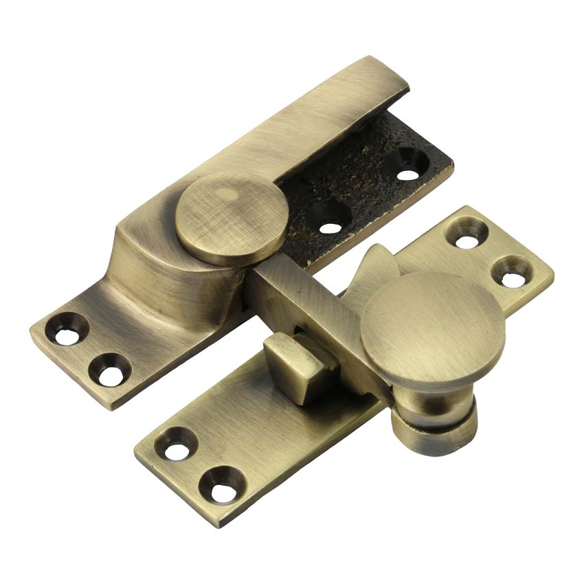 Antique Brass Quadrant Fastener 67mm – Door Furniture Direct