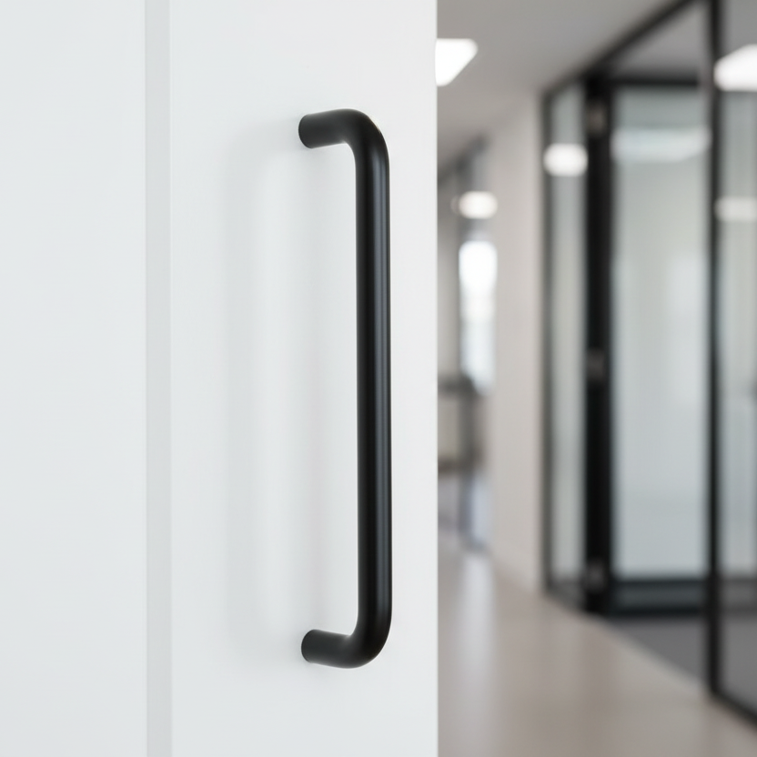 Nero JMB119C Matt Black D Pull Handle 300x19mm – Door Furniture Direct