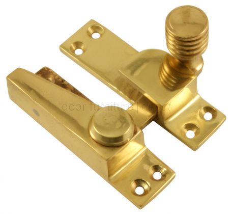Polished Brass Hook Plate Sash Window Fastener – Door Furniture Direct