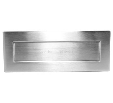 Satin Chrome Plain Letter Box 12x4in (305x100mm) – Door Furniture Direct