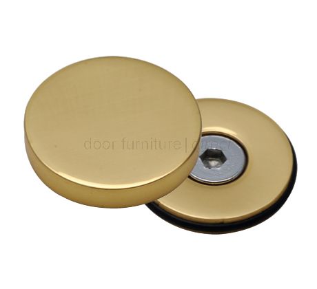 Polished Brass Concealed Bolt Head Cover Plate – Door Furniture Direct