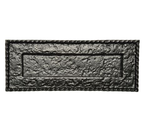 Black Antique Letter Plate 267x101mm 1324 – Door Furniture Direct