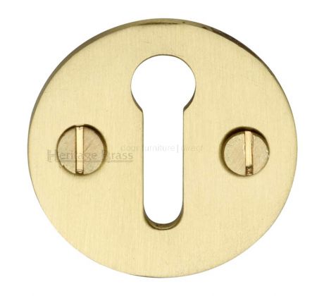 Heritage V1010 Satin brass Key Escutcheon 32mm – Door Furniture Direct