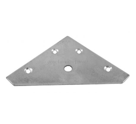 Flat Corner Plates 81mm Zinc Plated – Door Furniture Direct