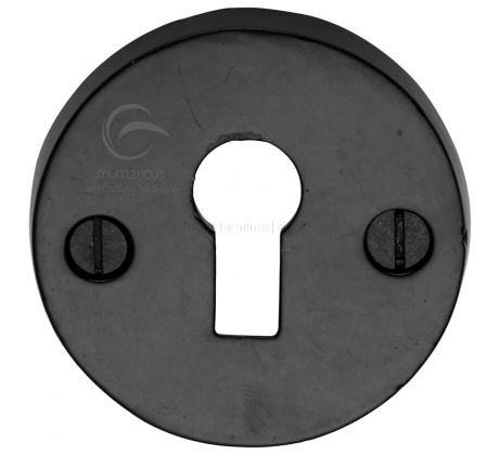 Black Iron Rustic Round Keyhole Escutcheon 45mm – Door Furniture Direct