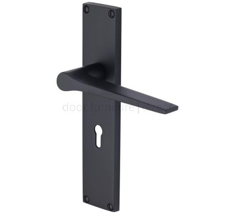 Gio Matt Black Keyhole Door Handles VT8100 – Door Furniture Direct